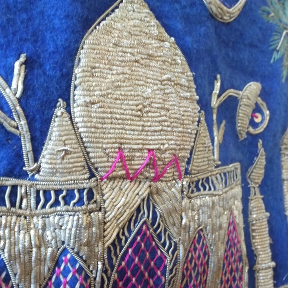 Vintage | Wall Decor | Vintage Tapestry Taj Mahal Tapestry Embroidery ...